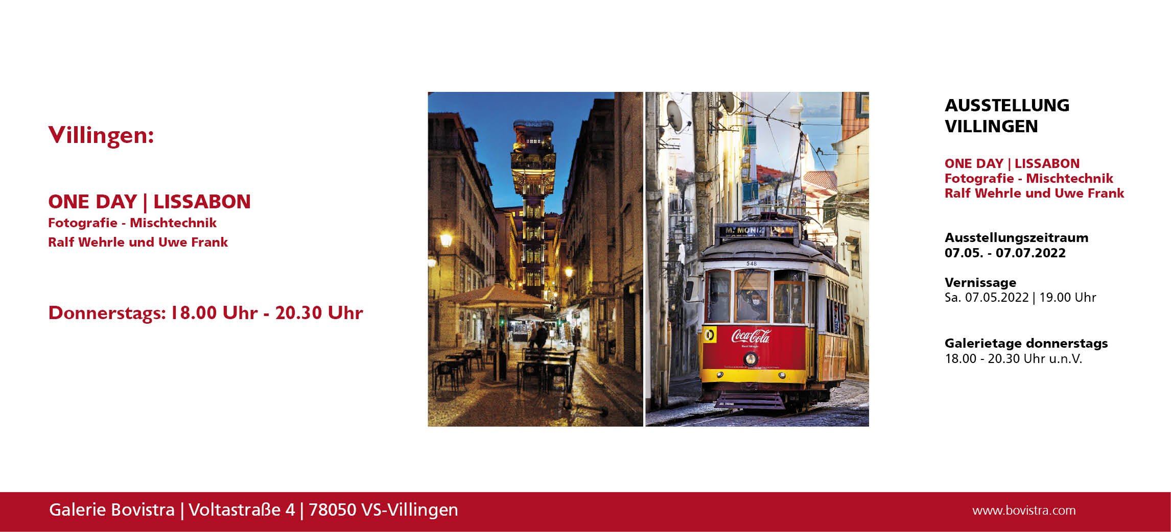 Bovistra Galerie - 2022 ONE DAY Lissabon | Ralf Wehrle und Uwe Frank